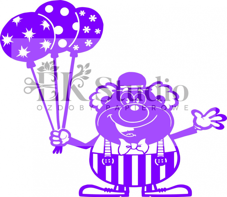 Klaun z balonami > EK Studio